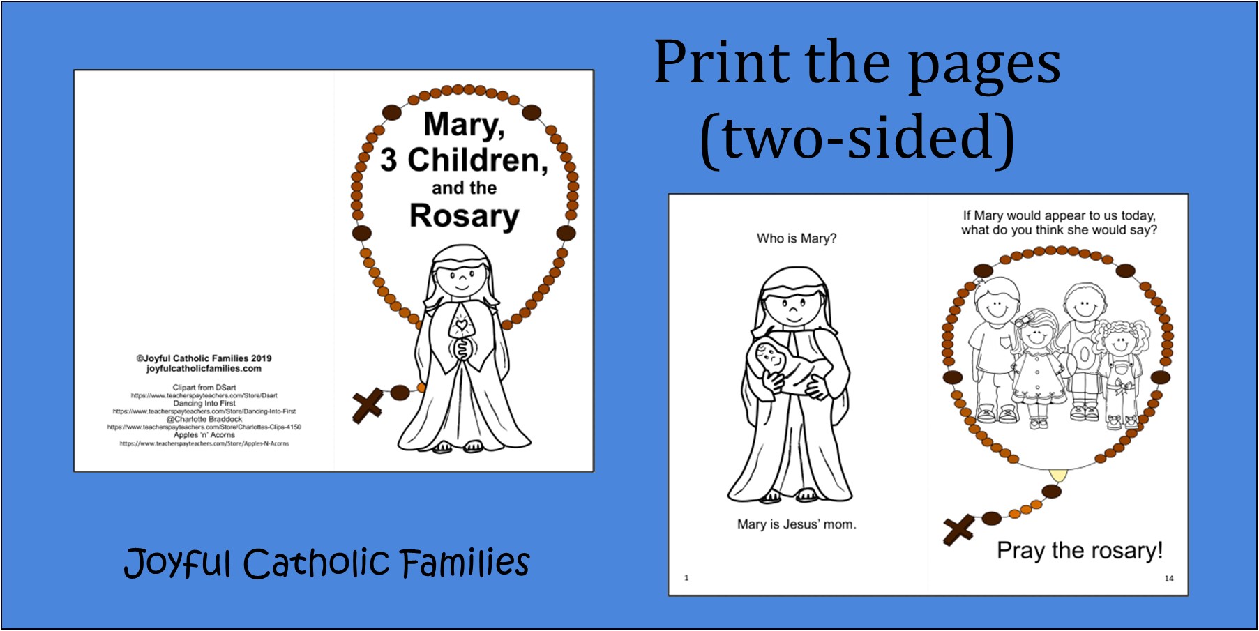 “Mary, 3 Children, and the Rosary” Booklet